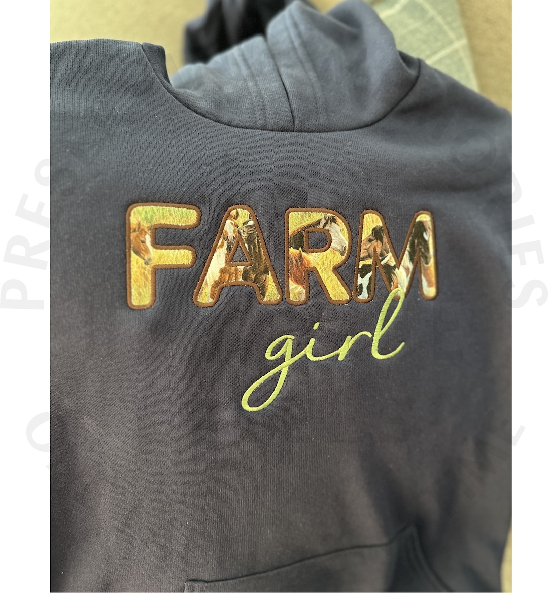 Farm Girl Applique Machine Embroidery File 8" and 10" Compatible With ...