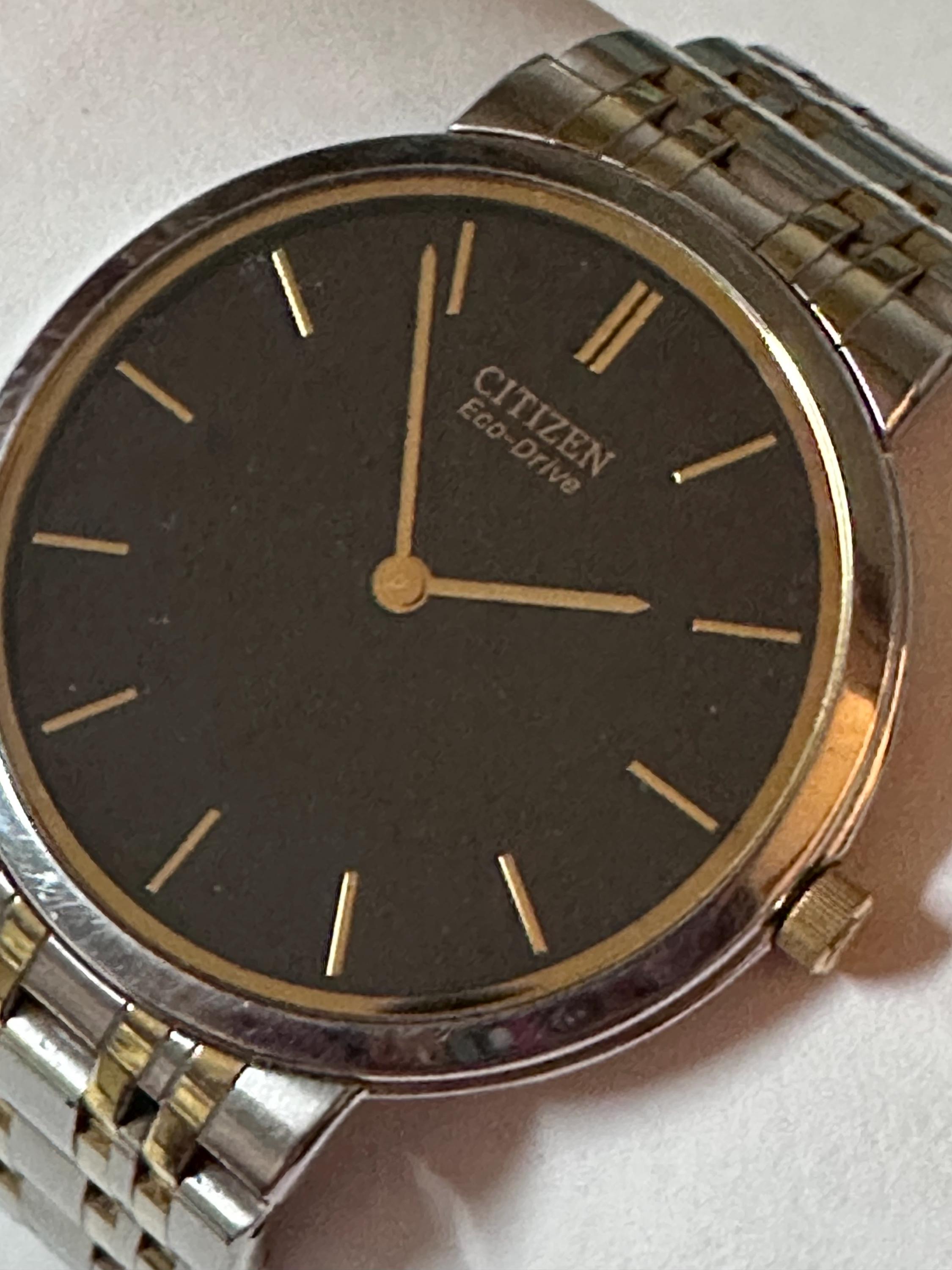 CITIZEN Stiletto Eco Drive Black Dial 2-tone SS Men's Watch AR1054-52E ... CITIZEN Stiletto Eco Drive Black Dial 2-tone SS Men's Watch AR1054-52E ...