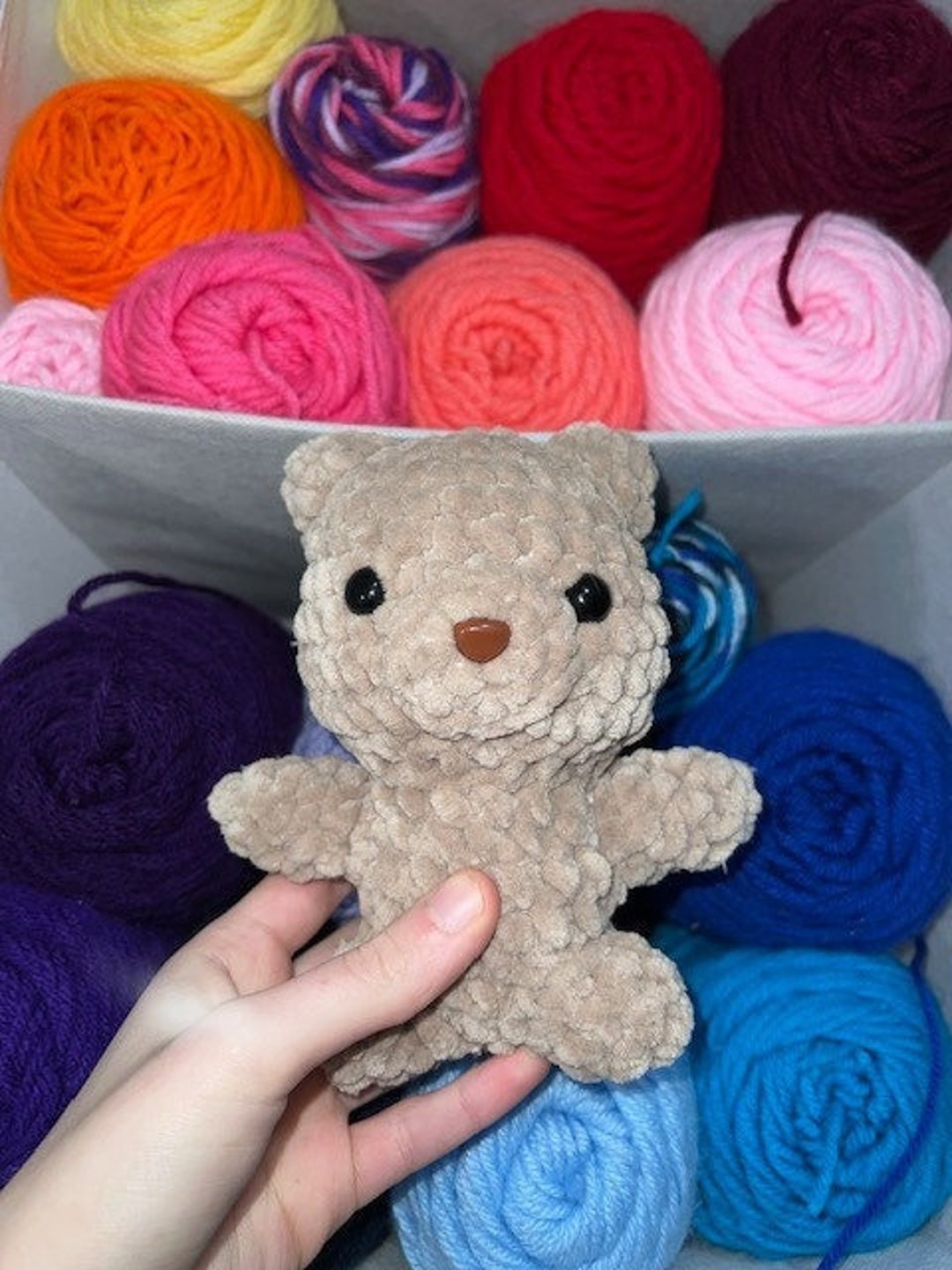 Small Teddy Bear Crochet Pattern - Etsy