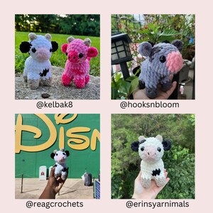 Standing Mini Cow Crochet Pattern - Etsy