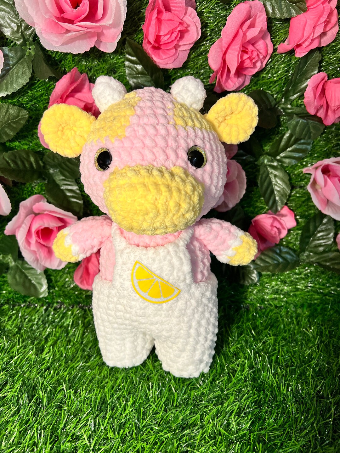 Crochet Pink Lemonade Cow - Etsy