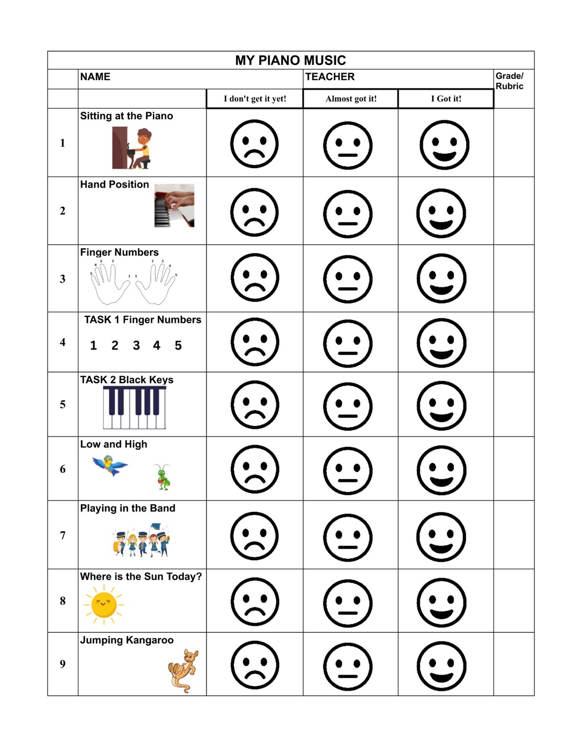 Piano for the Elementary Music Classroom Treble Tree Music - Etsy