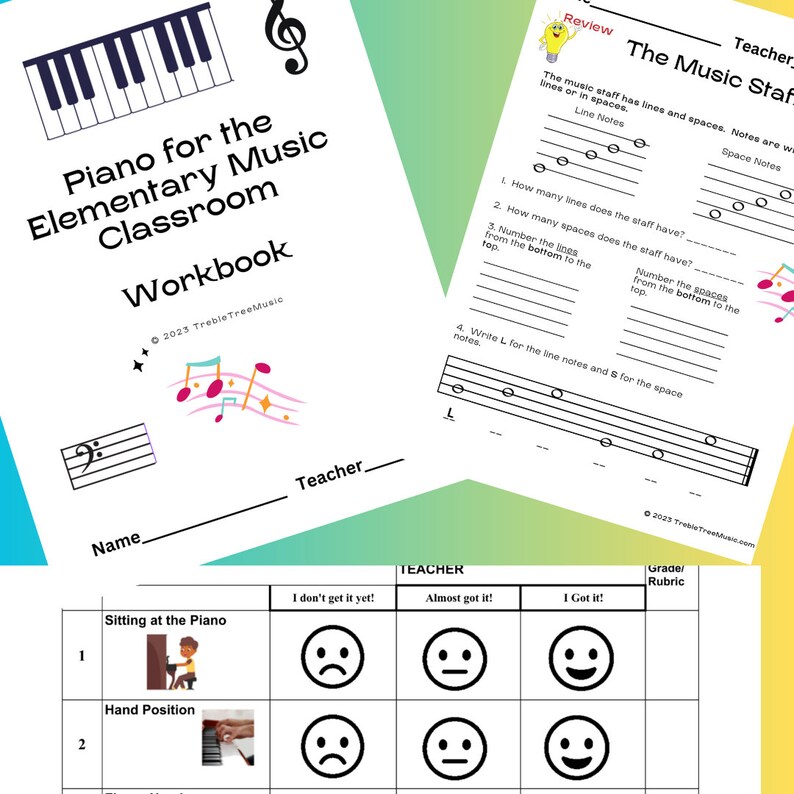 Piano for the Elementary Music Classroom Treble Tree Music - Etsy