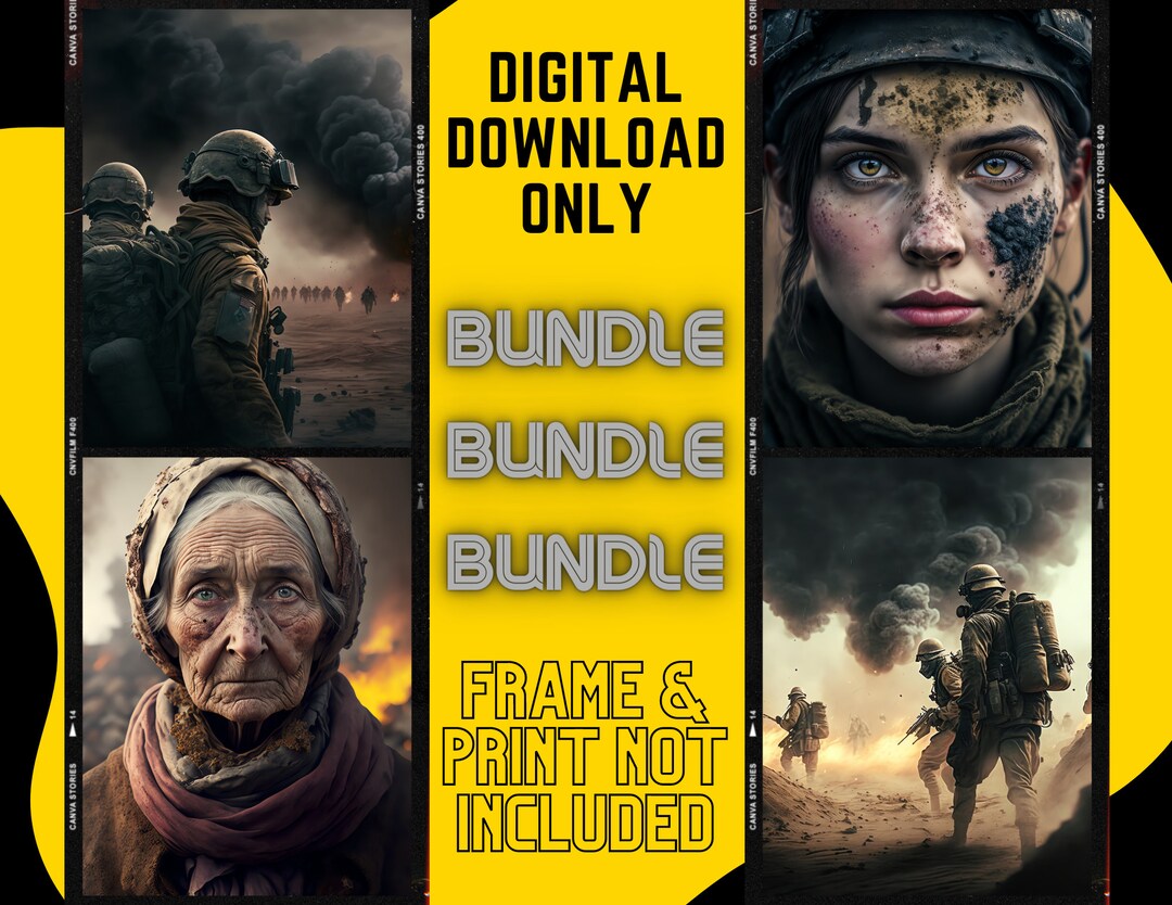Faces of War Digital Download Bundle Wall Decor Home Decor Wall Art Print Ukraine War Peace - Etsy