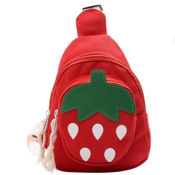 Crochet Strawberry Backpack - Etsy