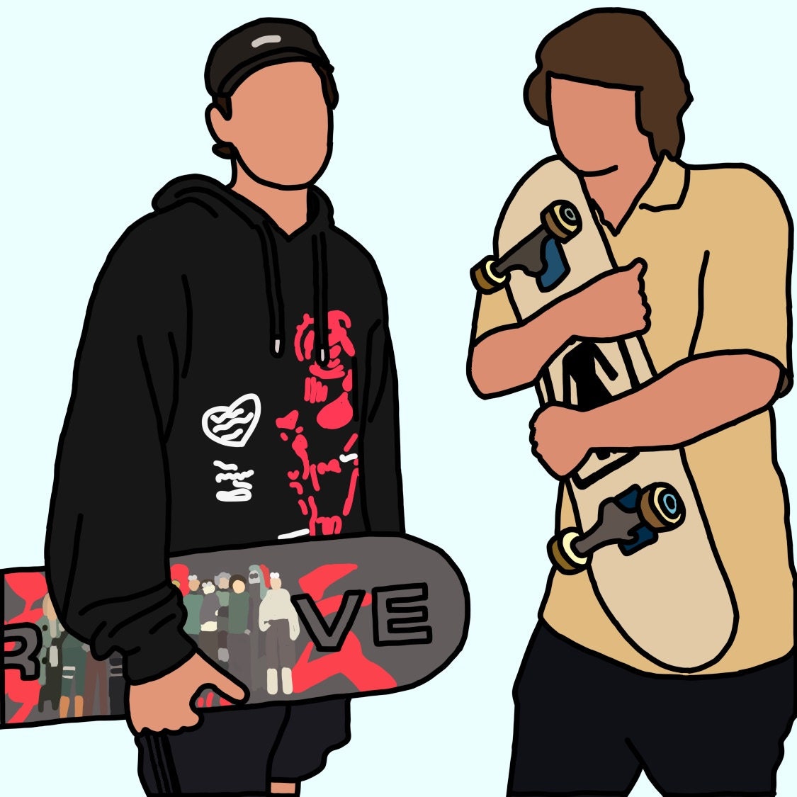 Sapnap and Karl Jacobs Skating Sticker - Etsy