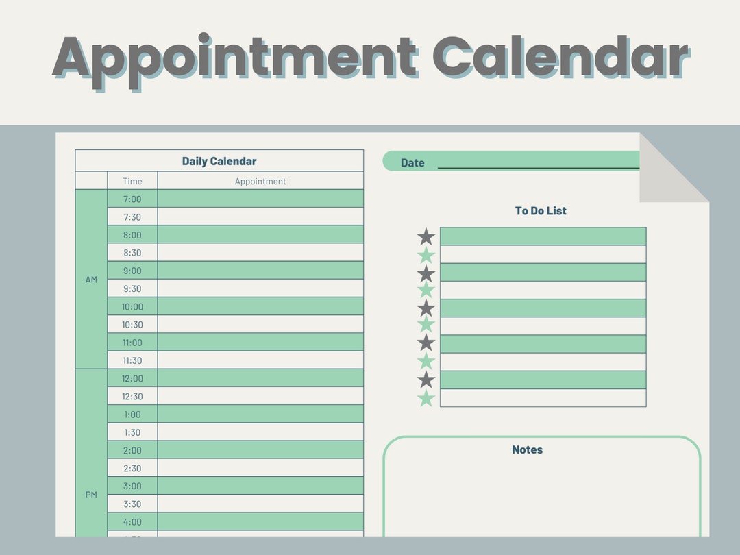Weekly Appointment Tracker | Printable Appointment Tracker | to Do List ...