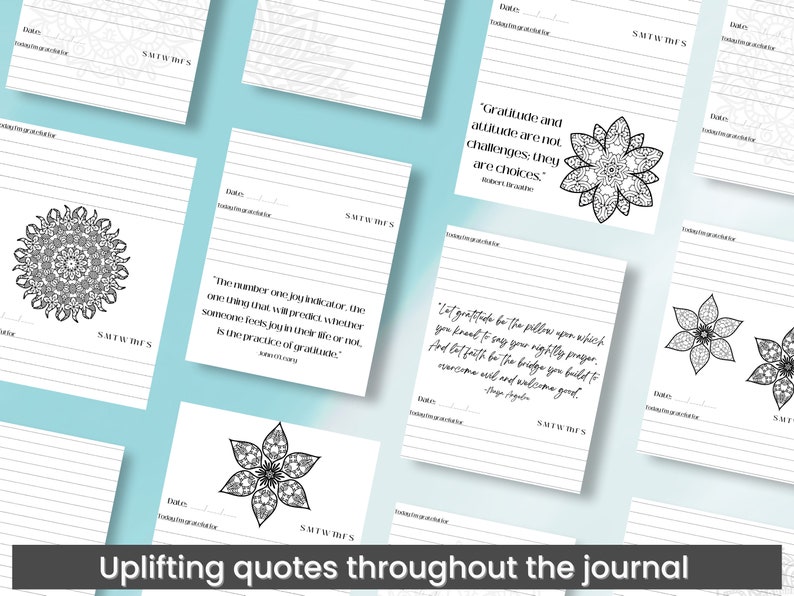 Gratitude Journal Printable Daily Journal Gratitude Diary - Etsy