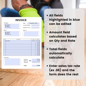 Fillable Forms Bundle for Small Businesses Invoice Receipt - Etsy
