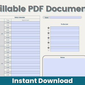 Printable Appointment Tracker | to Do List | Fillable PDF - Etsy