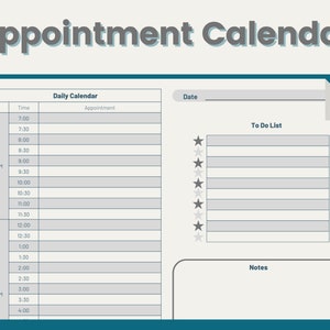 Printable Appointment Tracker | to Do List | Fillable PDF - Etsy