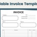 Invoice Template | Fillable Invoice | Printable Invoice Template ...