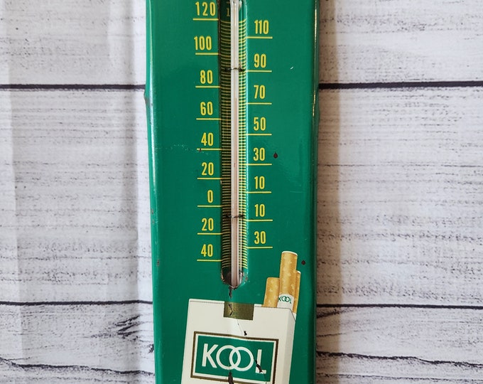 Vintage Kool Outdoor Thermometer, Cigarette Advertising, Temperature ...