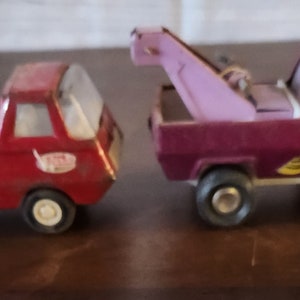 Vintage Tiny Tonka Toy Truck, Tonka Semi, Buddy L Tow Truck, Pressed ...