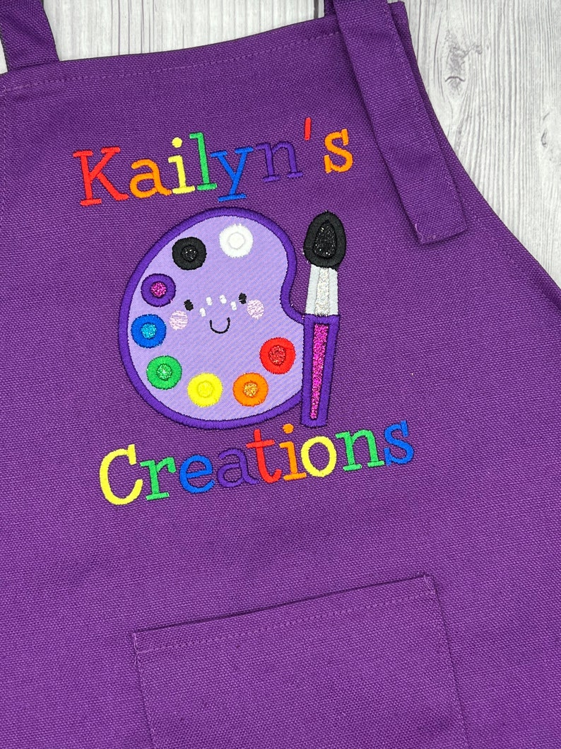 Personalized Child Apron, Kids Paint Apron, Boy or Girl School Apron ...