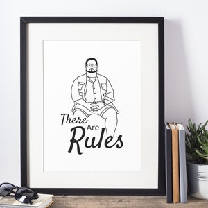 The Big Lebowski Minimalist Movie Poster | Classic 'there Are Rules ...