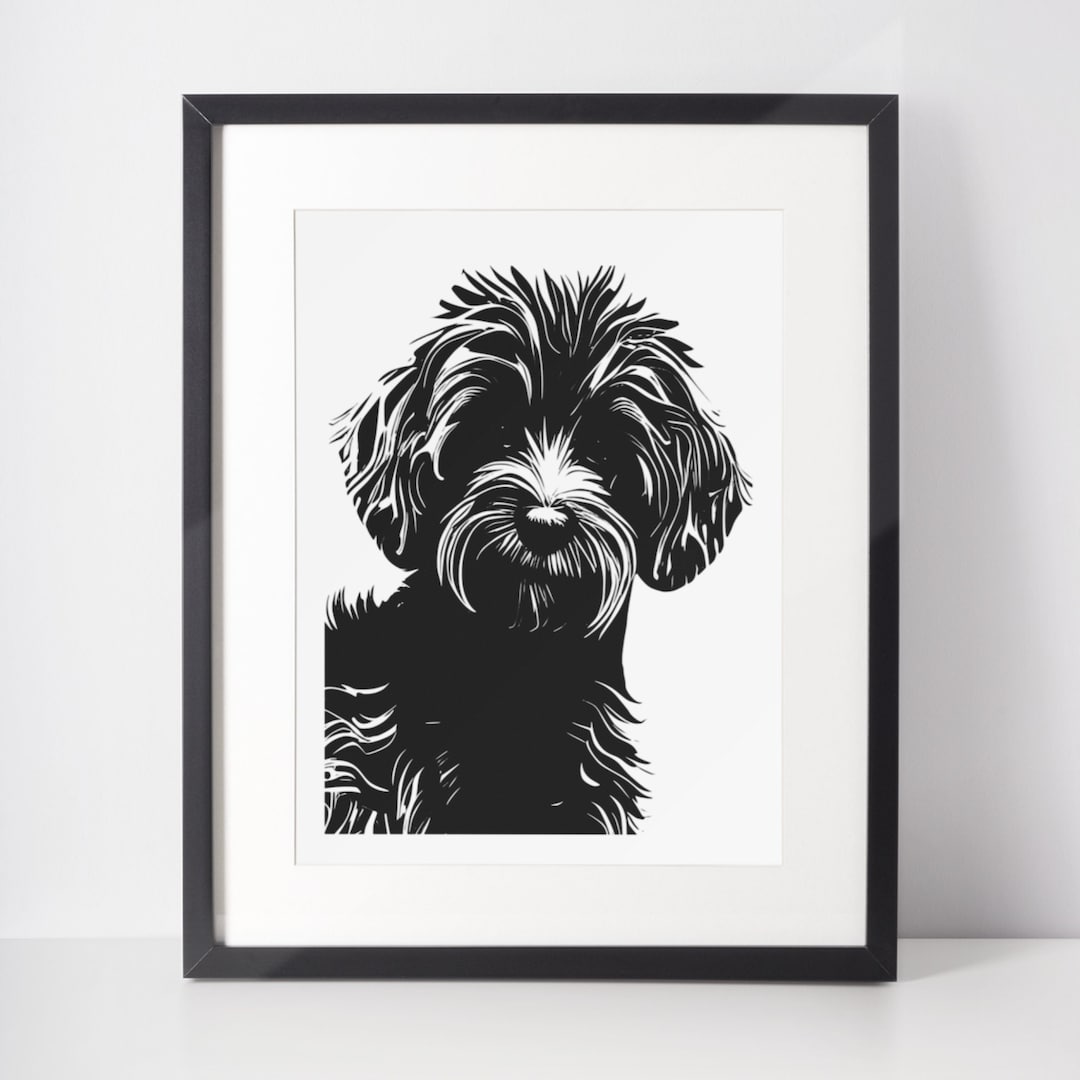Cheeky Cockapoo Print Wall Art Graphic Drawing Cute Cockapoo Poster ...