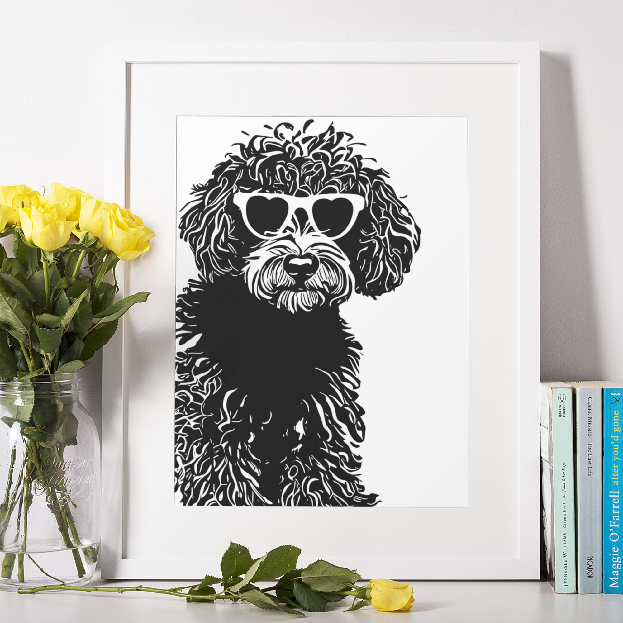Cockapoo Dog Print Wall Art Graphic Drawing Cute - Etsy
