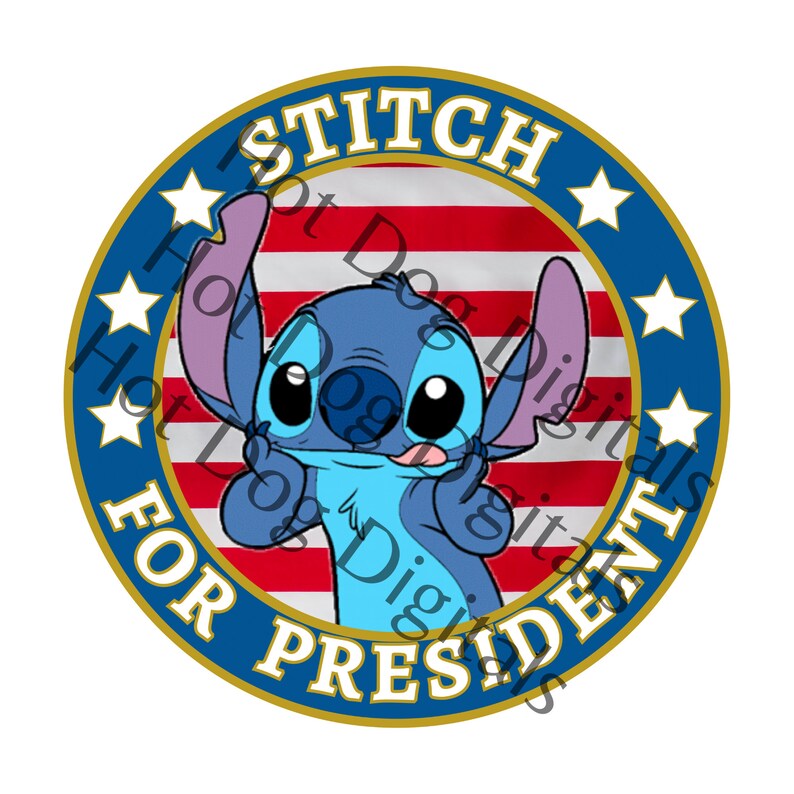 Stitch for President Sublimation Design 4th of July Stitch PNG Stitch Patriotic Sublimation - Etsy
