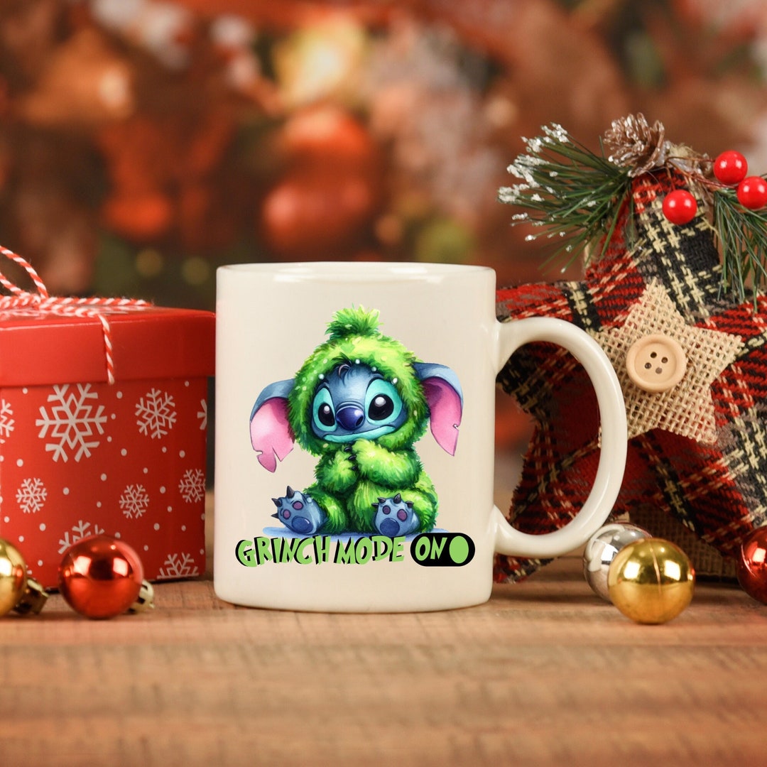 Modo Stitch Grinch en PNG / Grinch Stitch PNG / Sublimación Stitchmas ...