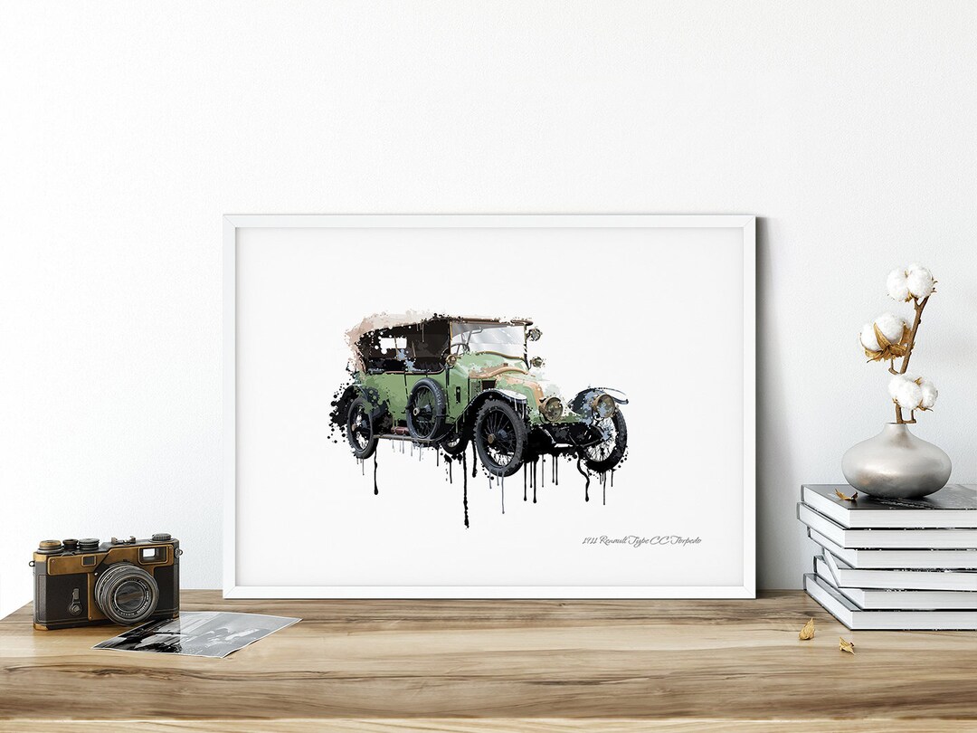 Classic Car, Retro Car, Antique Car, 1911 Renault Type CC Torpedo, Wall ...