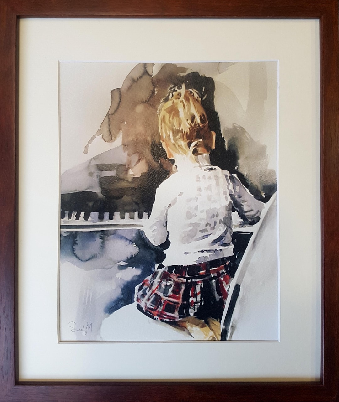 Girl With Piano, to See More Paintings Please Visit My Shop Rumkoart - Etsy