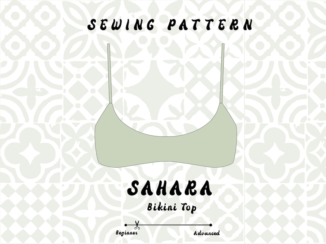 Bikini Top Sewing Pattern | Easy | Seamless and Reversible | PDF ...