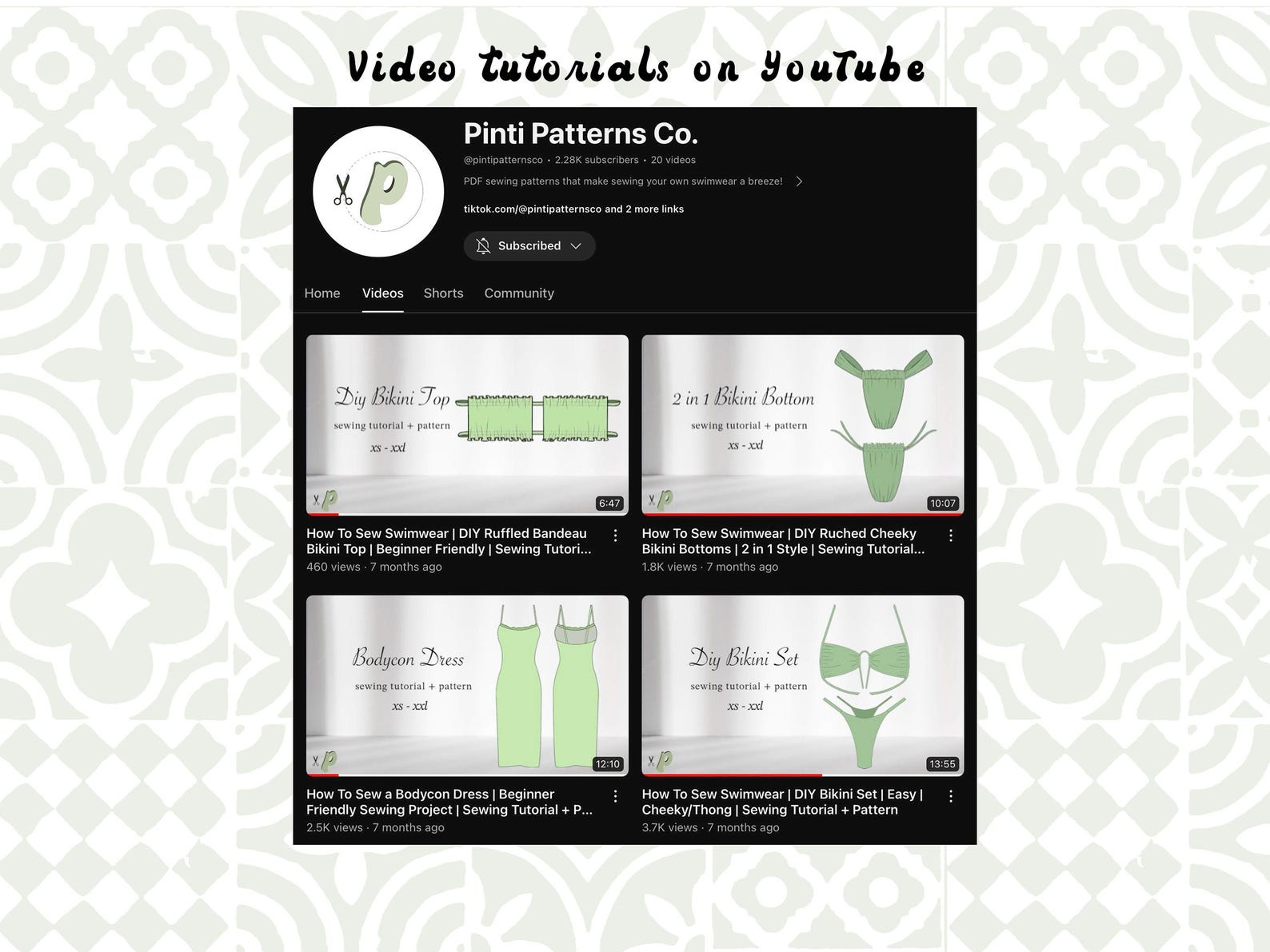 Bikini Top Sewing Pattern Easy Seamless and Reversible PDF Sizes XS-2XL ...