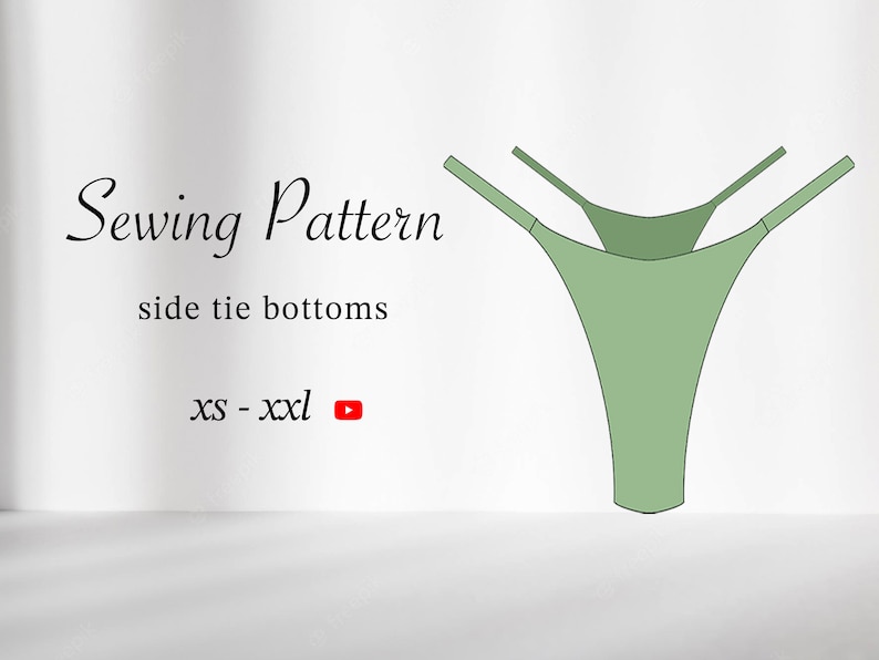 Bikini Bottom Sewing Pattern High Rise Cheeky/thong Coverage Seamless ...