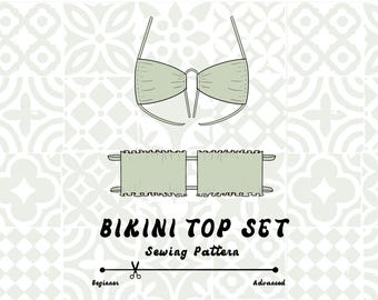 Bikini Set Bikini Top Bikini Bottom Sewing Pattern Seamless ...