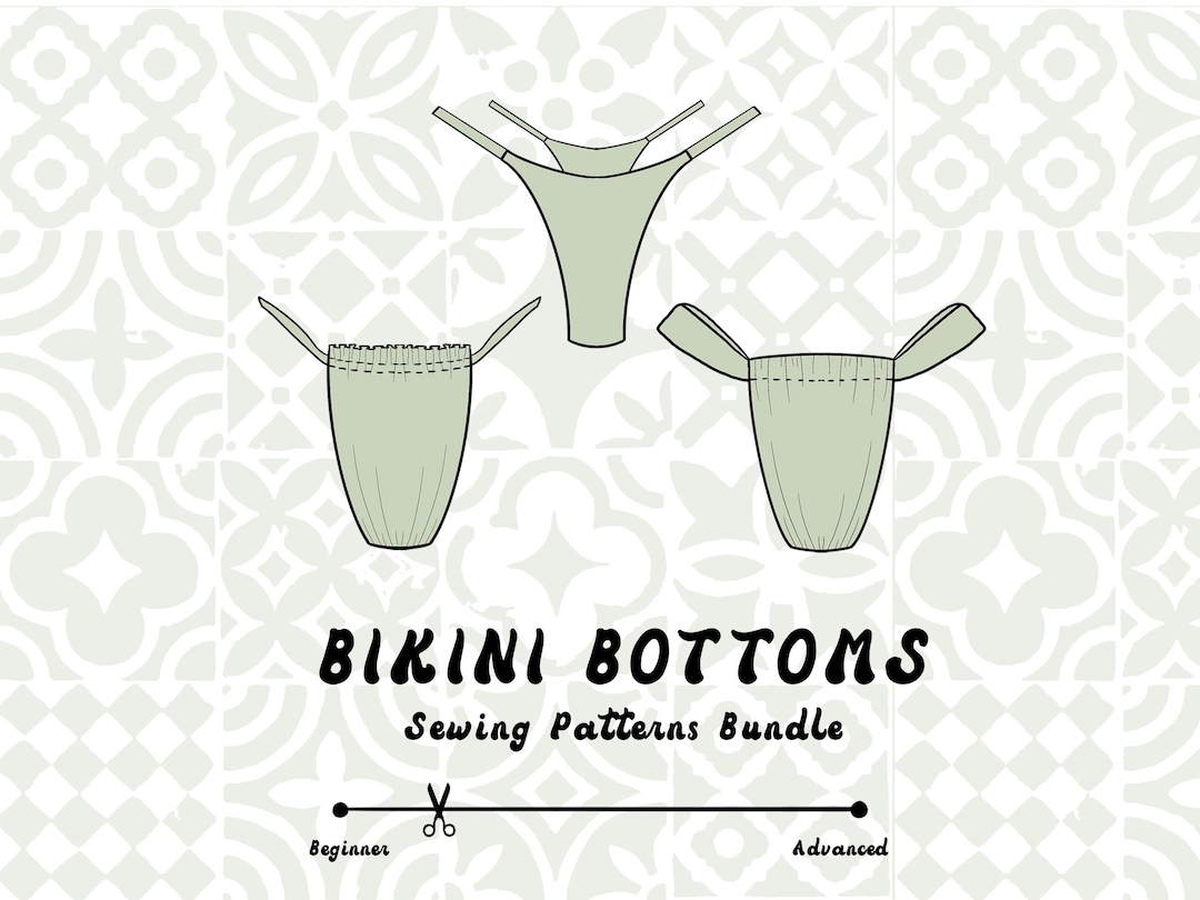 Bikini Bottoms Sewing Patterns | Brazilian Cheeky, High Rise (PDF) - Etsy