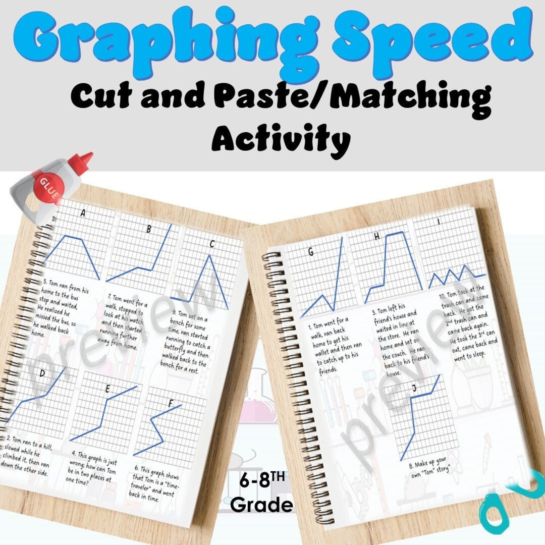 Graphing Speed Cut and Paste/matching Activity - Etsy