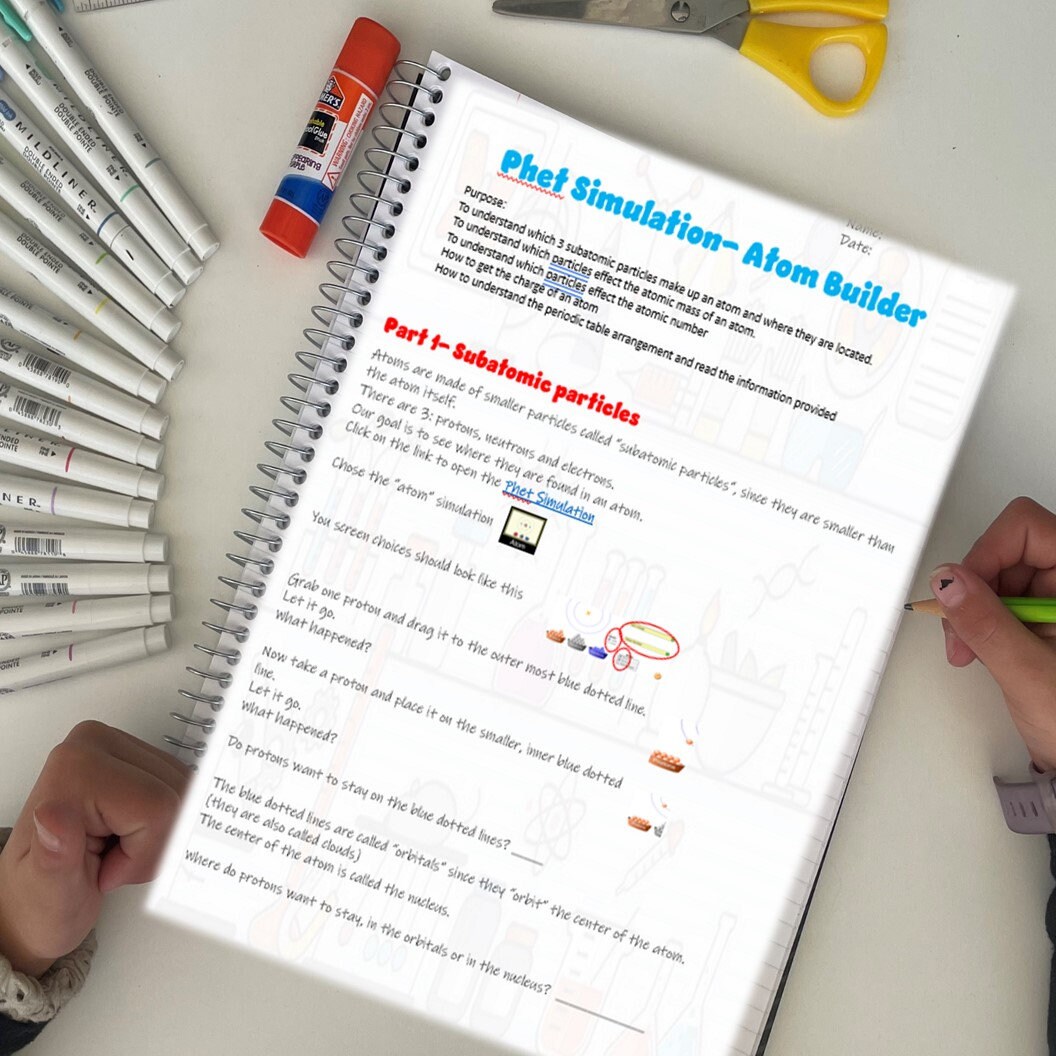 Phet Build an Atom Simulation - Etsy