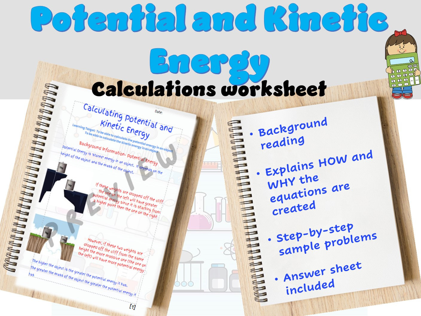 Potential And Kinetic Energy Worksheet