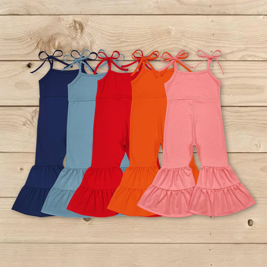 Toddle Girls Cotton Bell Bottom Jumpsuit,kids Jumpsuit,baby Girls ...