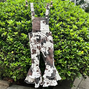 Cowhide Jeans Overall,western Cow Jumpsuit Overalls,cowgirl Overall ...