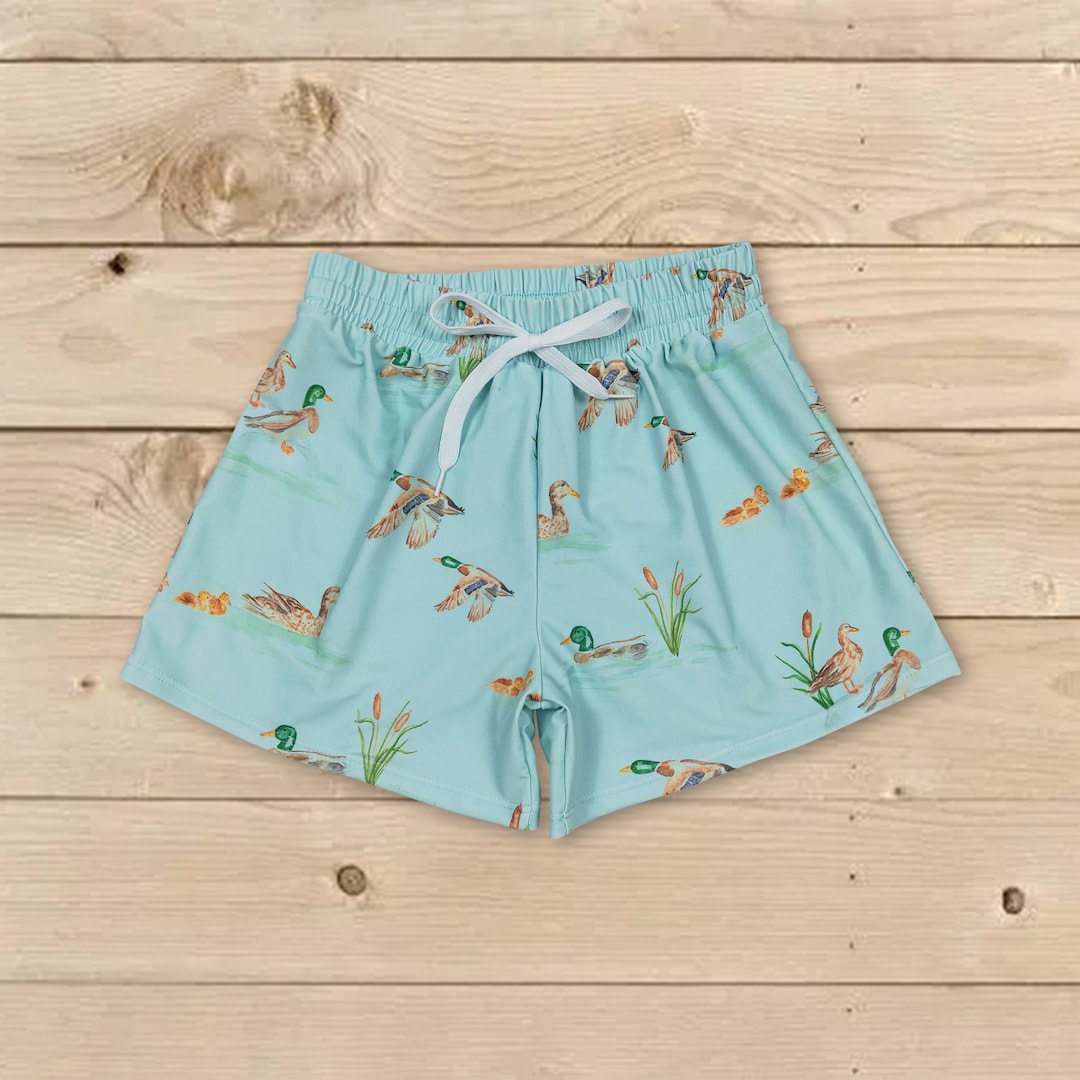 Mallard Duck Swim Trunks,boy Beach Swim Shorts,swim Trunks,toddle Baby ...
