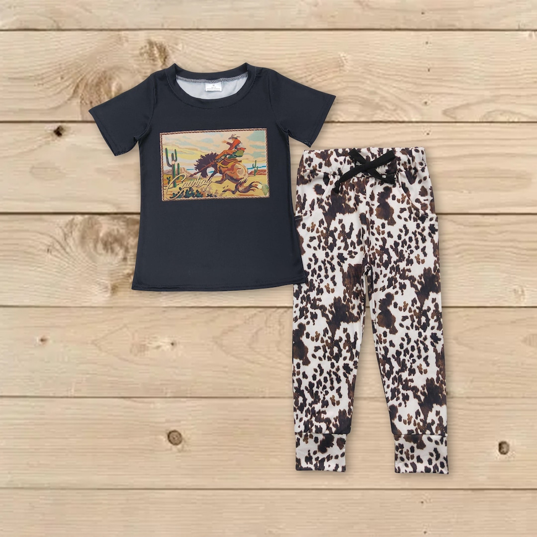 Cowboy Outfit,western Baby Outfit,baby Boy Cow Western Outfit,country ...