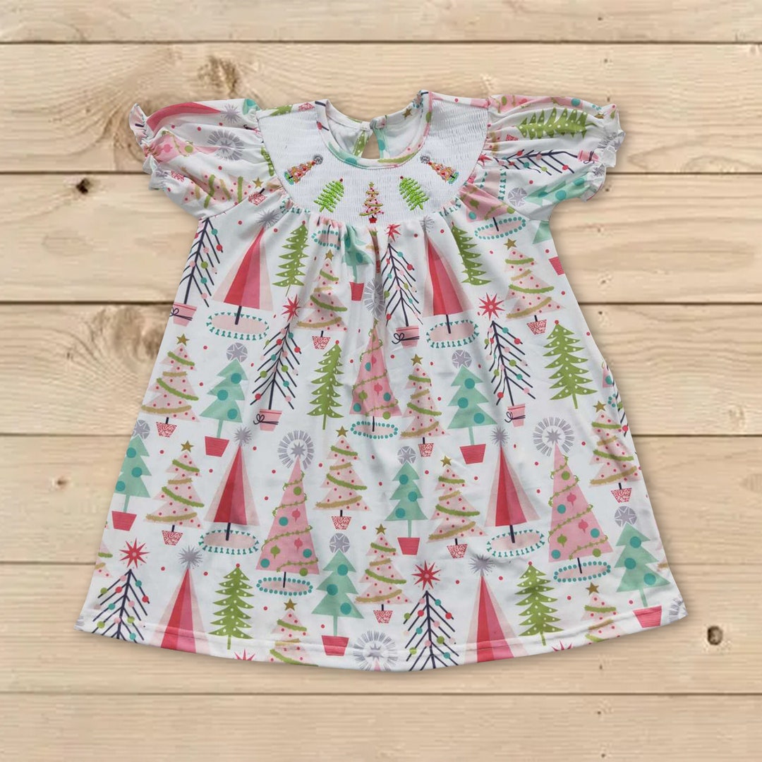 Christmas Smocked Dresstoddle Girls Smocked Dresschristmas - Etsy