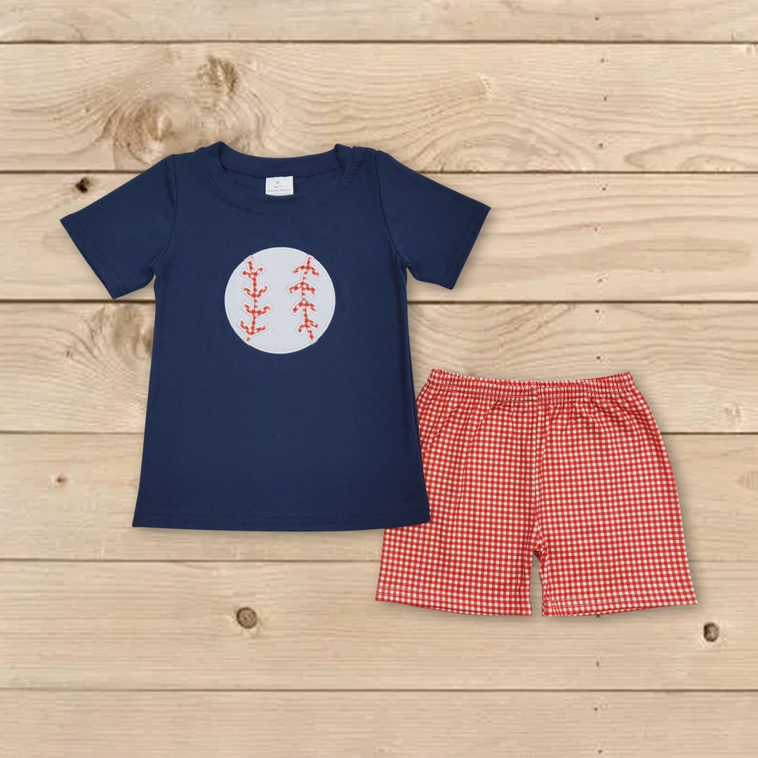 Baseball Shirt Outfit,boy Embroidery Baseball Outfit,baby Boy Baseball ...