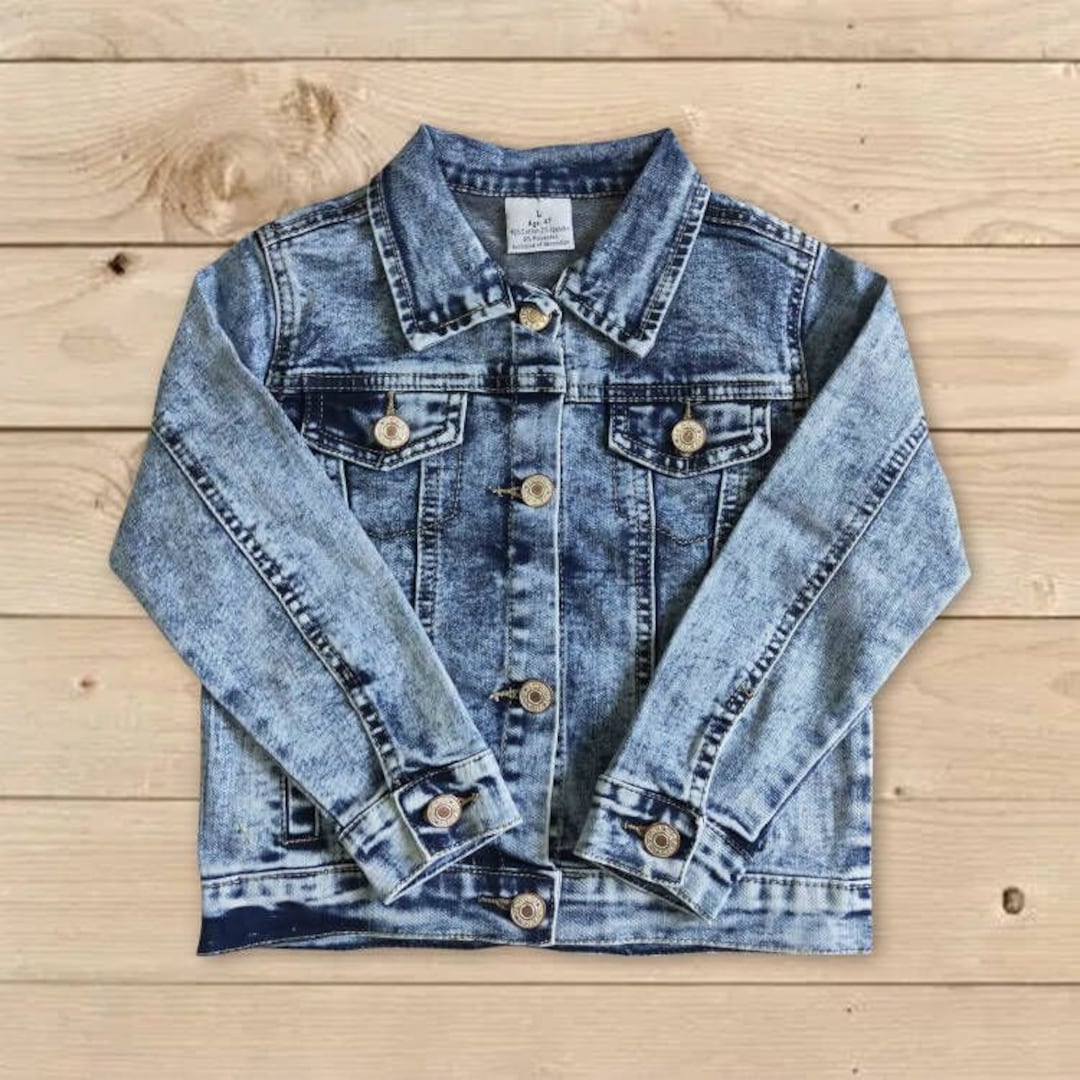 Toddle Girl Jeans Jacket,child Jean Coat,baby Girls Long Sleeve Denim ...