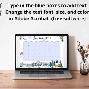 EDITABLE Calendar 2024 Bundle Pack January to December 2024 Whole Year ...