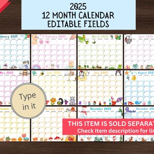 Editable School Year Calendar 2025-2026 School Calendar, Printable 2025 ...