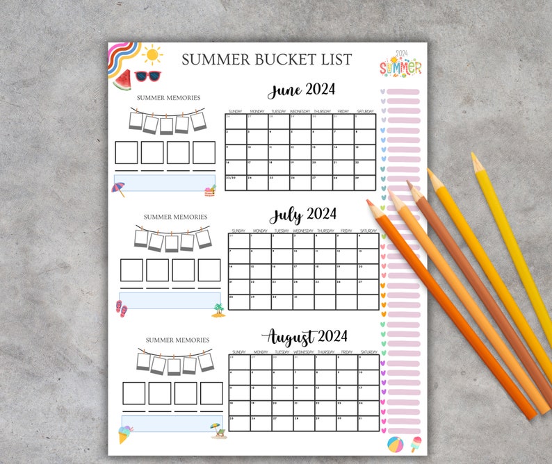 Editable Summer Poster, Summer of Fun Planner, Summer to Do List ...