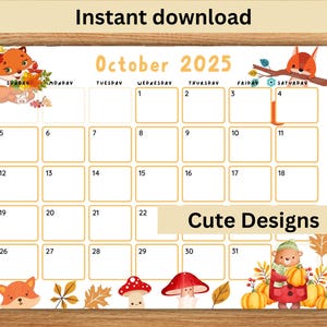 EDITABLE Monthly Calendar 2025 Bundle Pack, Classroom Kids Calendar ...