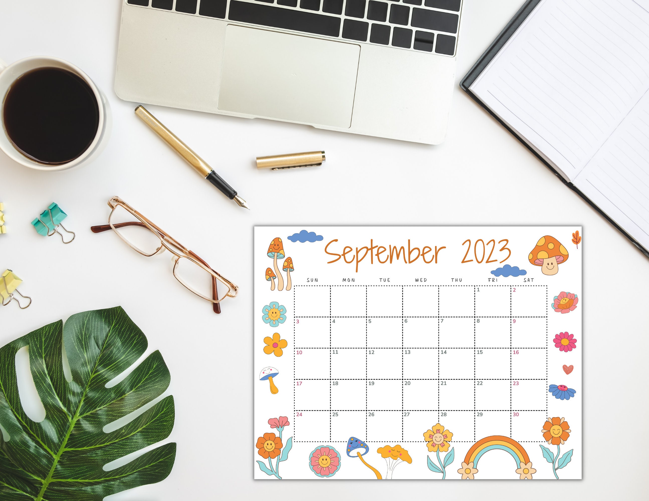 EDITABLE September 2023 Calendar Printable Wall Calendar - Etsy.de