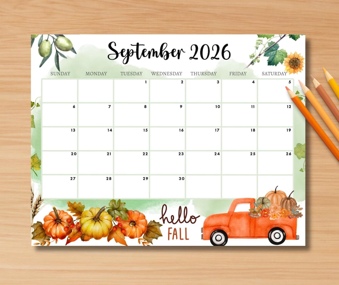 Editable September 2026 Calendar, Fillable Printable Sep Calendar, Sept ...