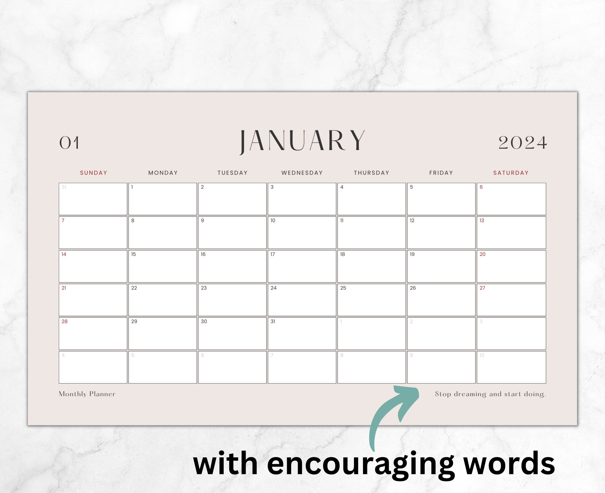 Printable Calendar 2024 Bundle, Boho Calendar, Minimalist Calendar ...