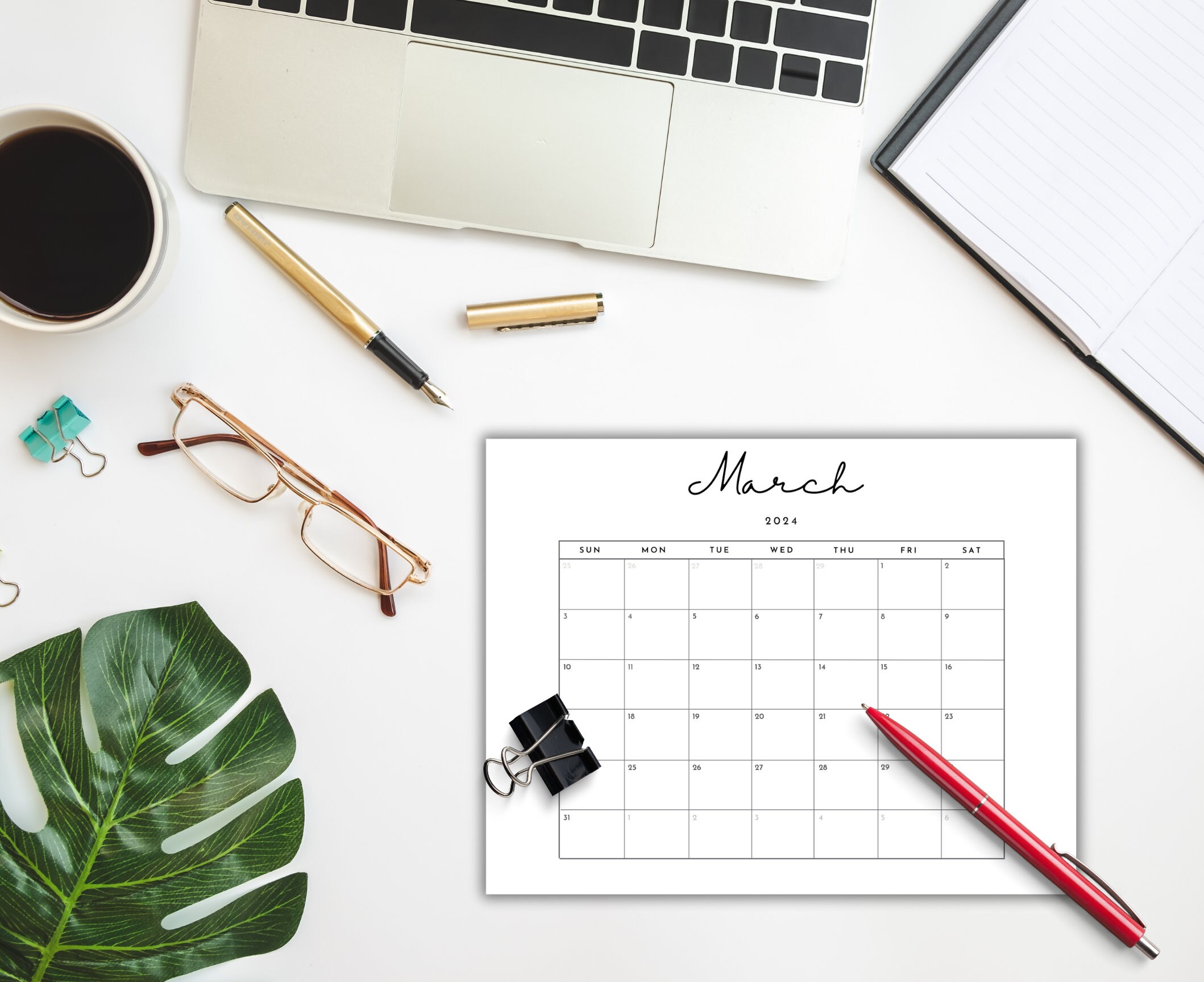 School Year Calendar Editable Printable 2024-2025 Bundle Monthly ...