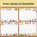 EDITABLE Monthly Calendar 2026 Bundle, Cute Whole Year 2026 Calendar ...